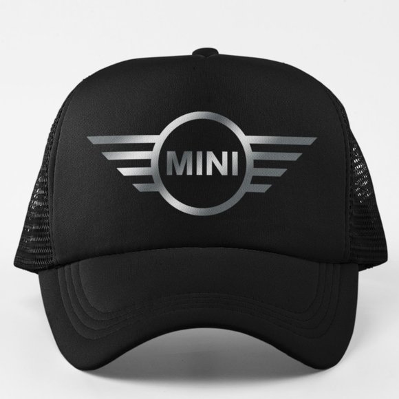 Accessories | New Mini Cooper Silver Logo Foam Trucker Mesh Snapback ...